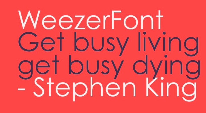 Weezer Font Free Download